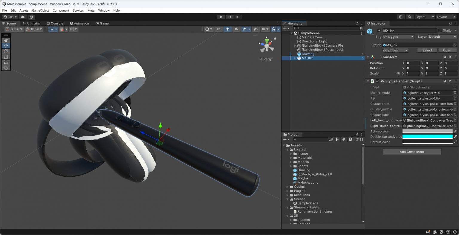 Building app with Spatial Stylus Input Device for Quest – Logitech MX Ink – Mixed Reality Now